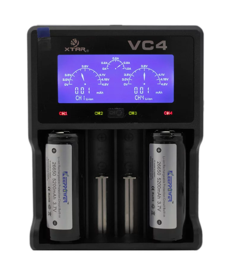 Xtar VC4 4-Paikkainen Akkulaturi - Metsovaruste.fi verkkokauppa